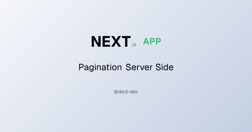 Pagination with server side data fetching | Next.js App Router